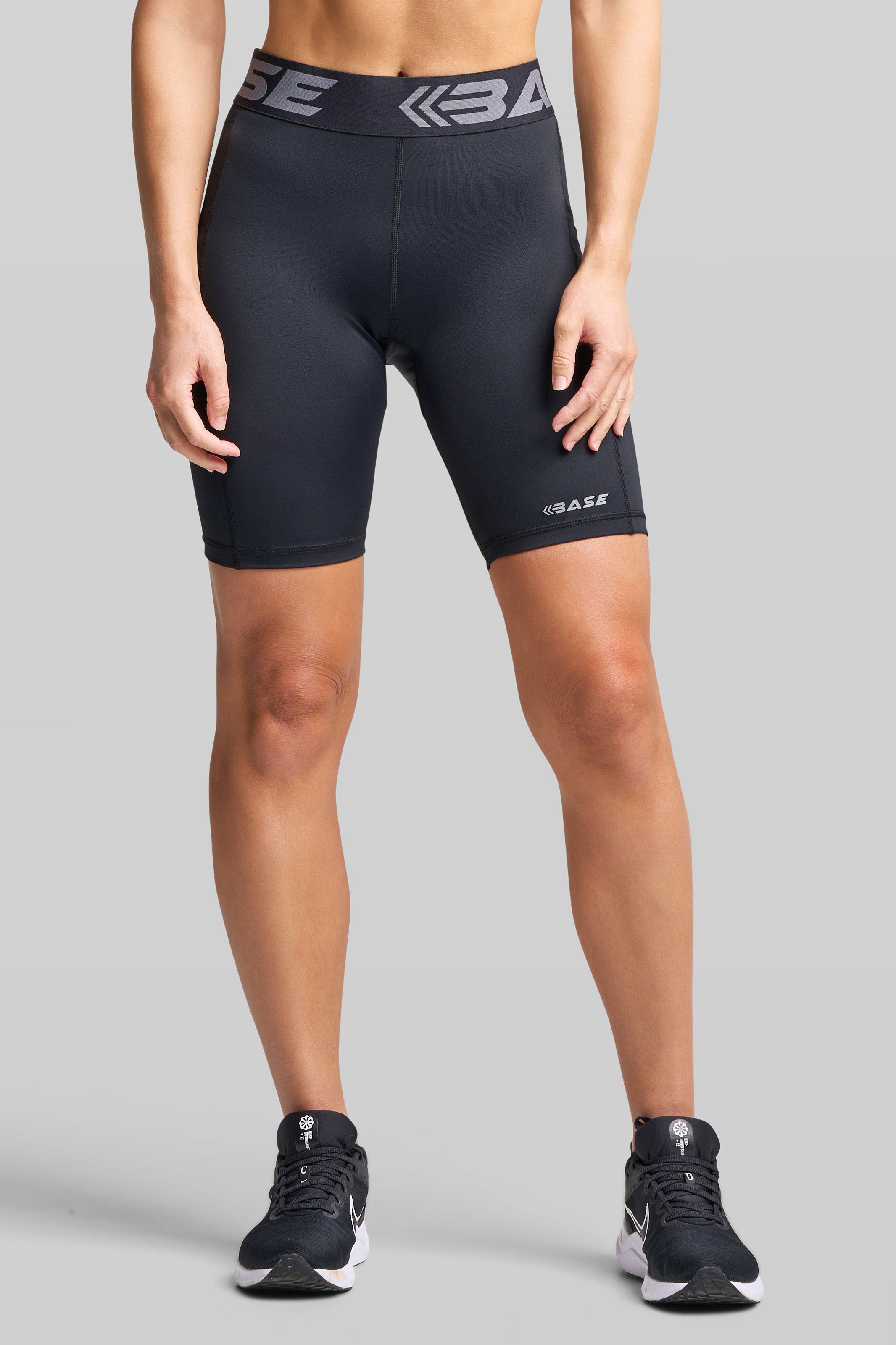 BASE Women's 7 inch Compression Shorts - Black | Elite Athletic ...