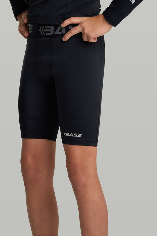 BASE Boys Compression Shorts - Black – BASE Compression