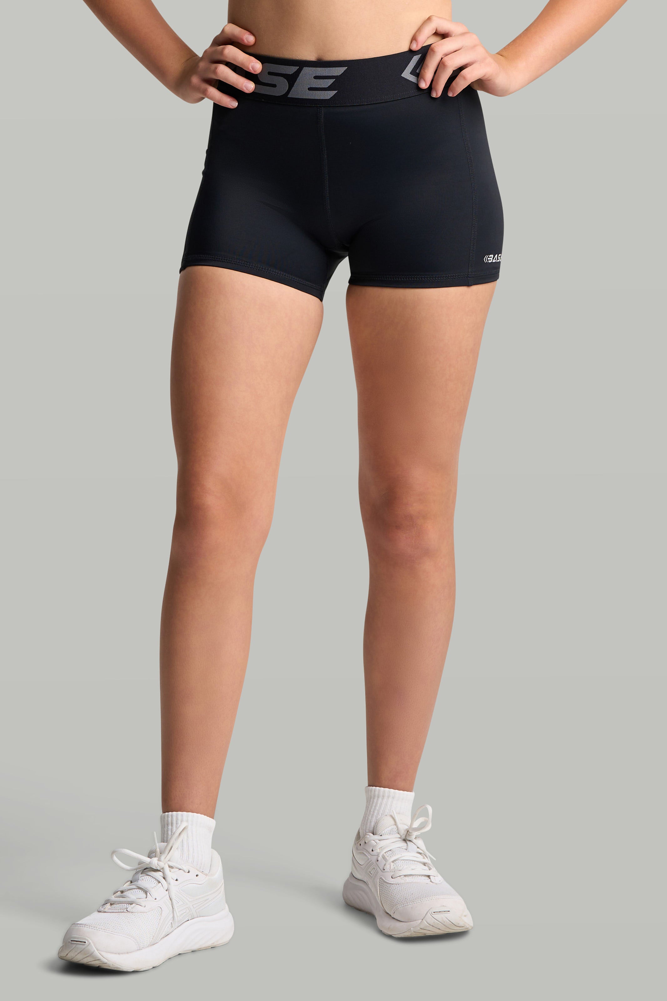 BASE Girls 3" Training Shorts - Black – BASE Compression